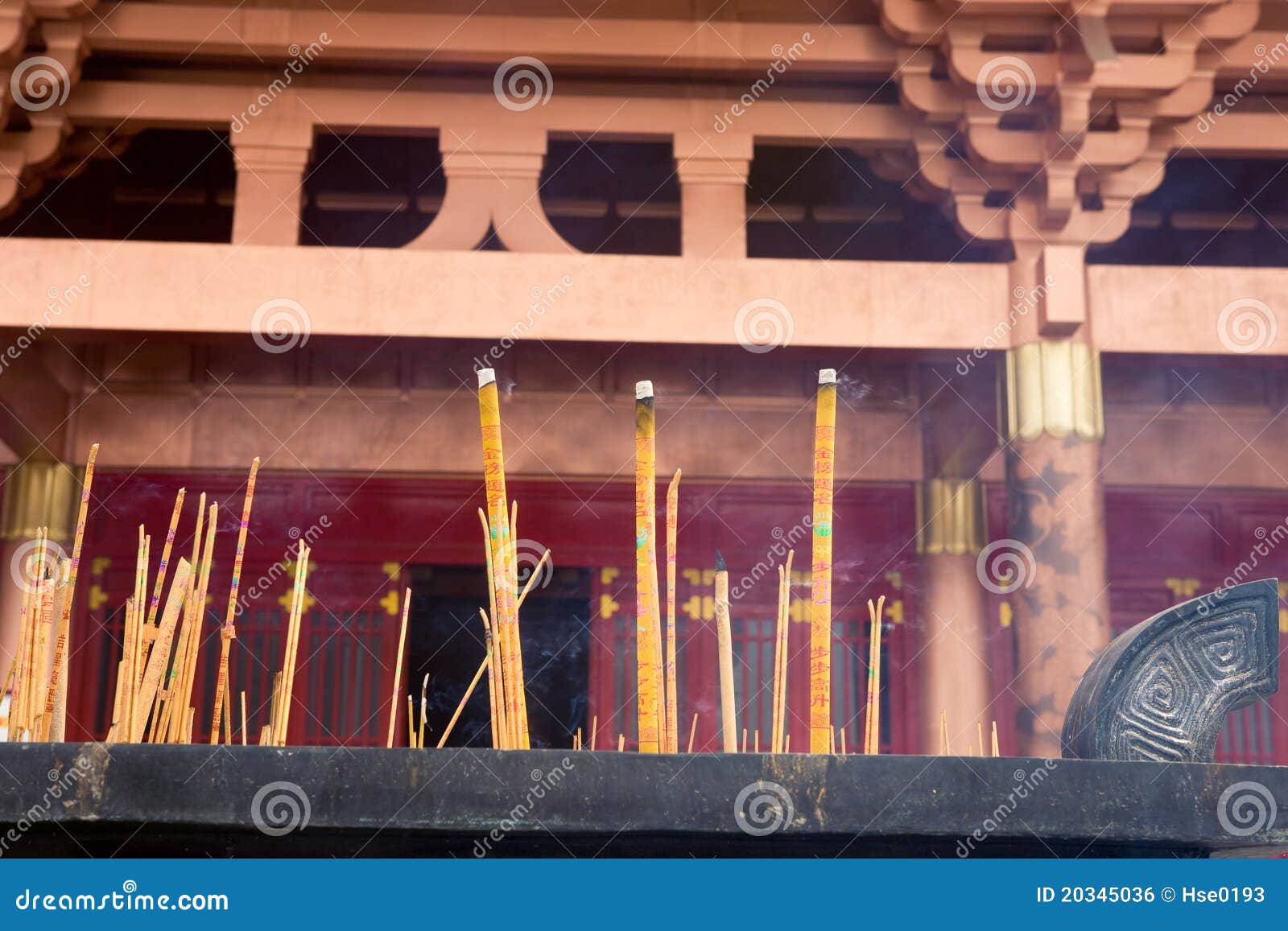 Burning incense,temple stock photo. Image of gold, festive - 20345036