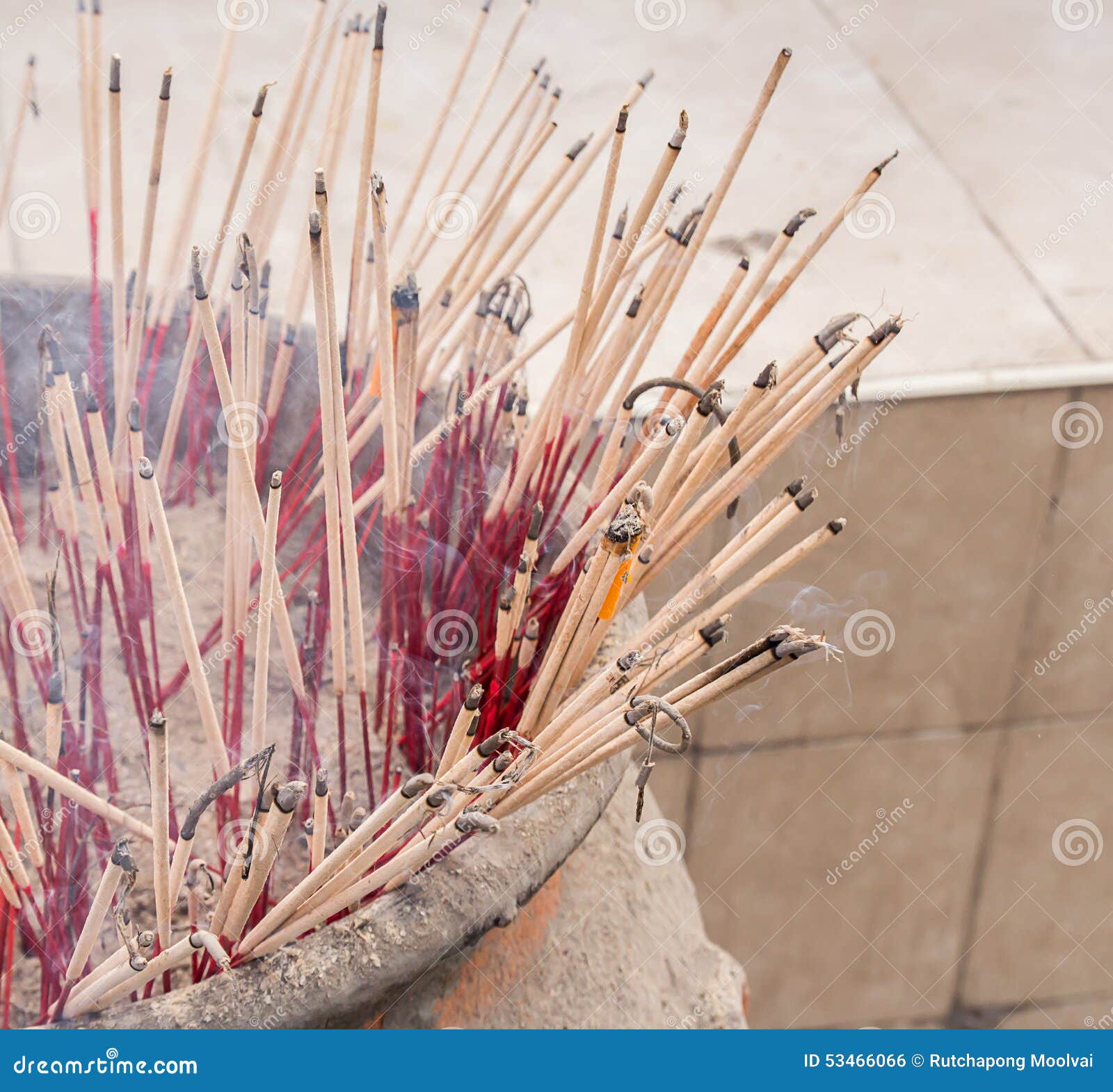 Burning Incense in the Temple Stock Photo - Image of belief, fragrant ...