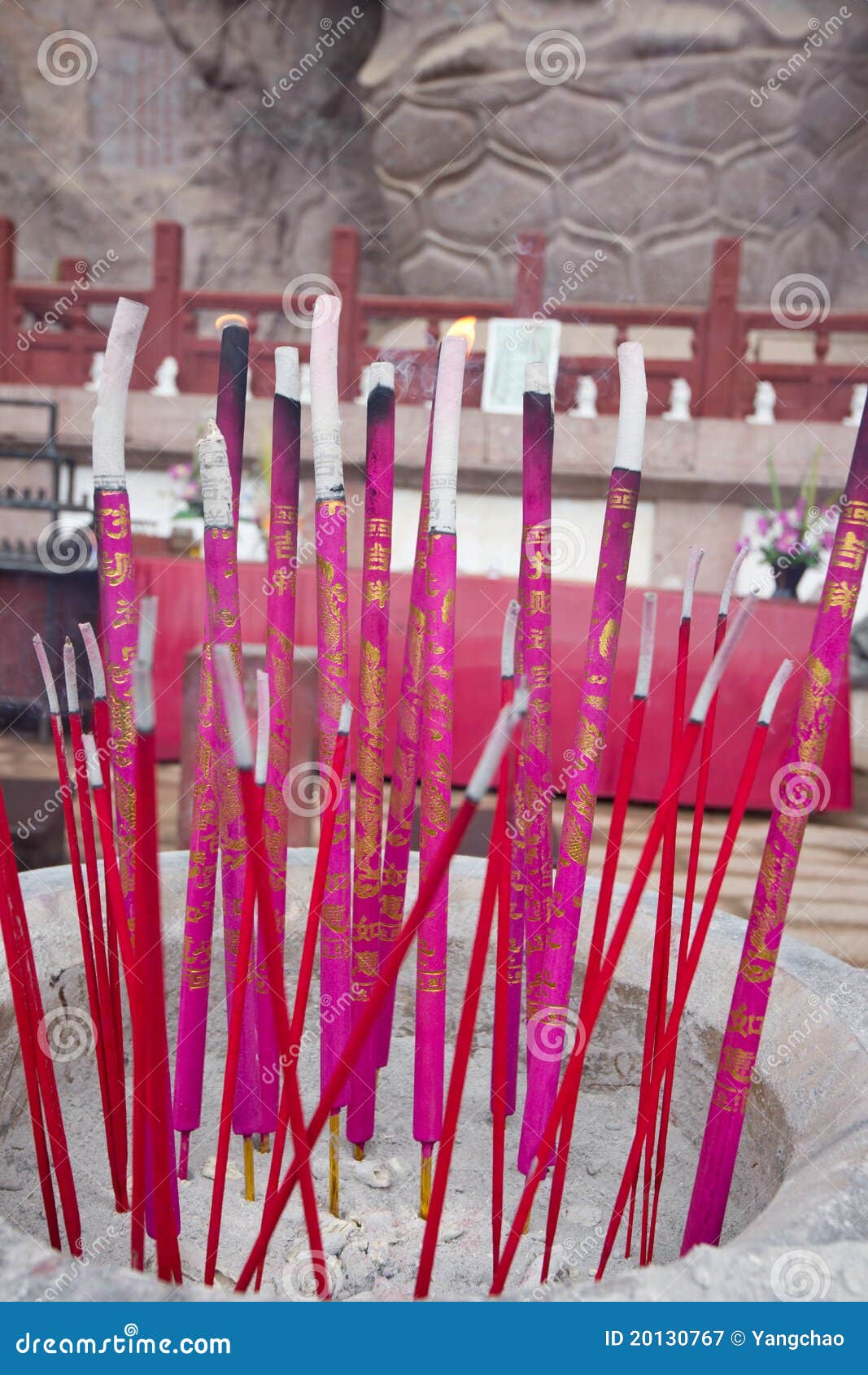 Burning joss sticks stock image. Image of incense, buddha - 20130767