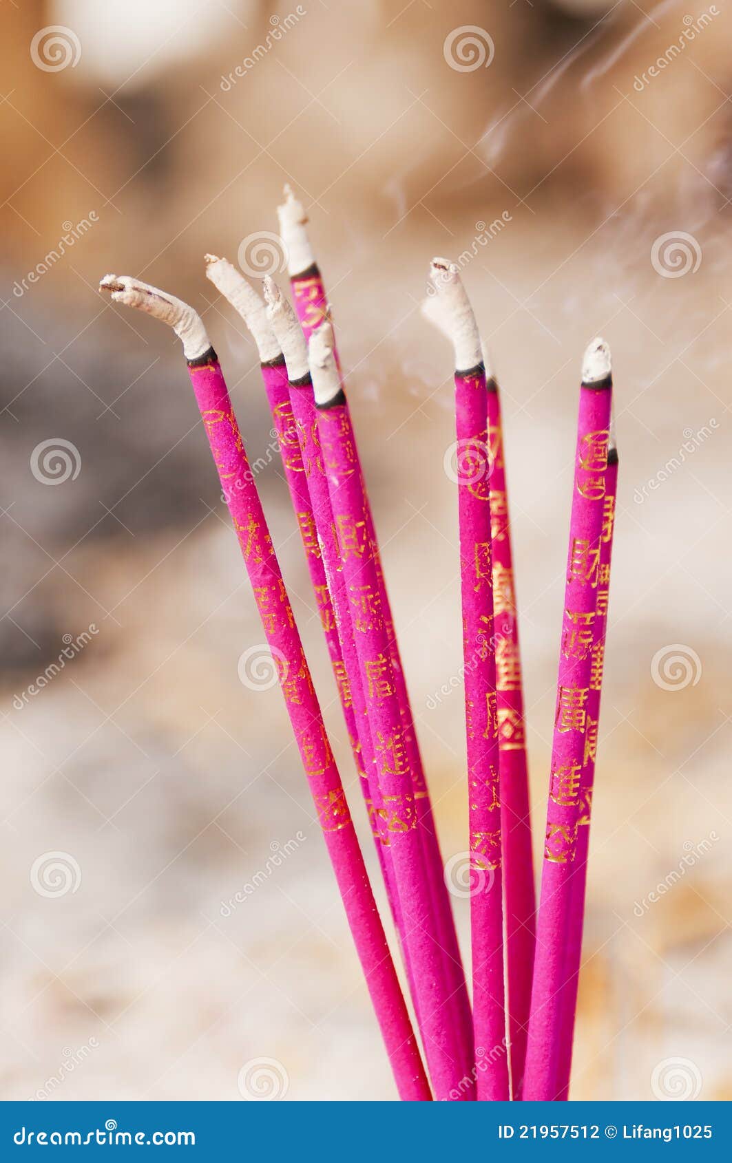Burning joss sticks stock photo. Image of joss, asian - 21957512