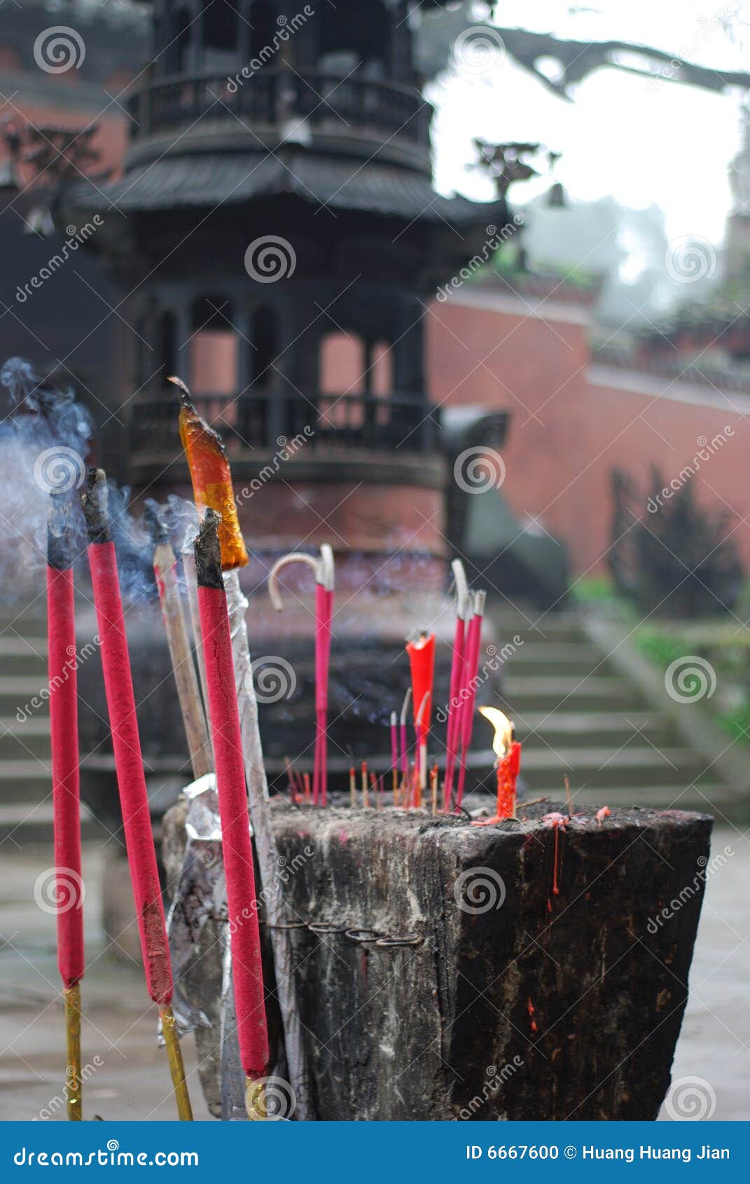 Burning joss sticks stock photo. Image of smokes, smoke - 6667600