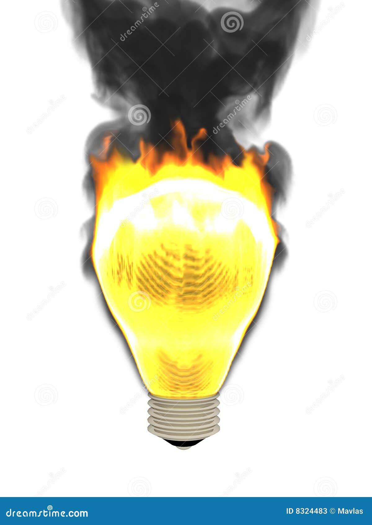 Burning lamp stock illustration. Illustration of exploding - 8324483