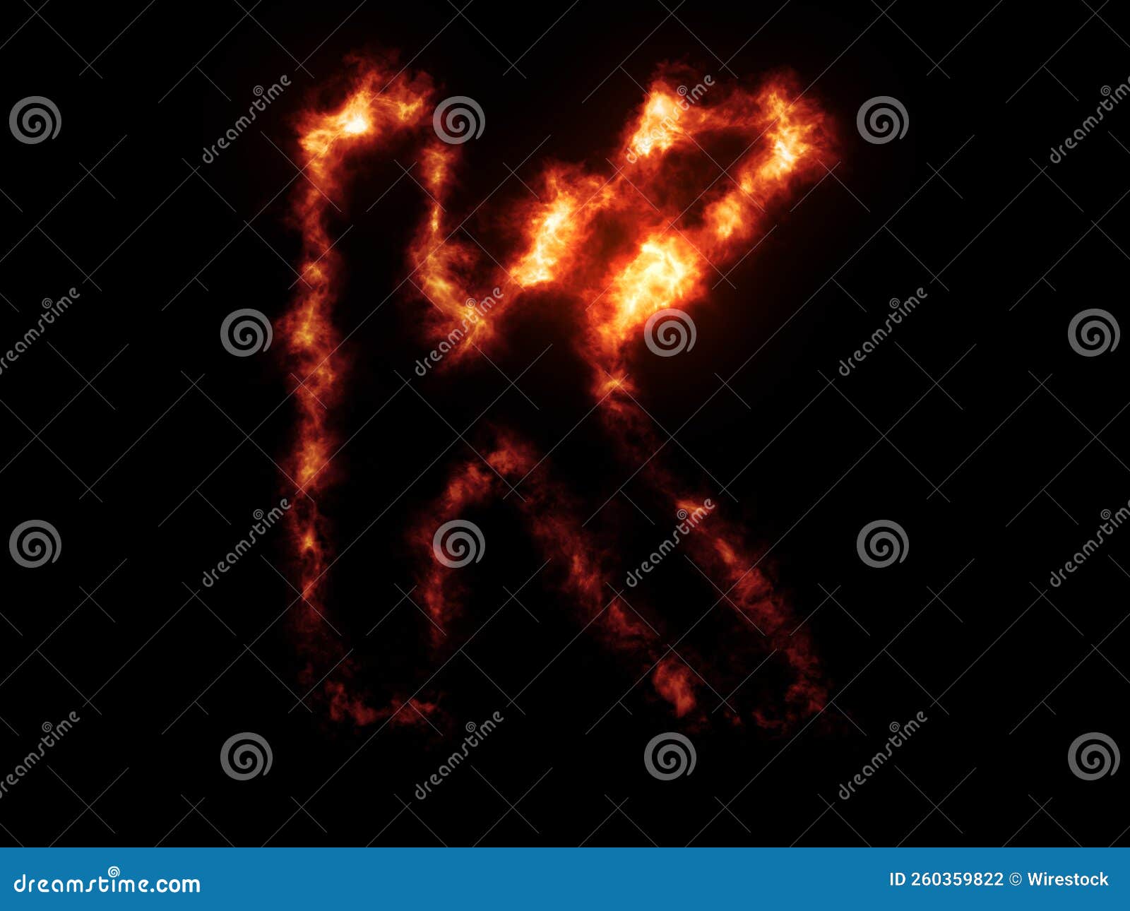 Burning Letter K