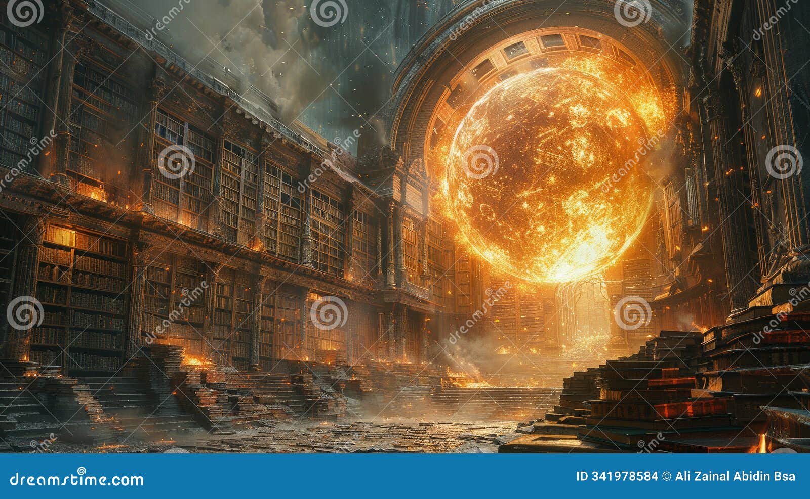 Ruin Of A Body Illustration On Plinth Cartoon Vector | CartoonDealer ...