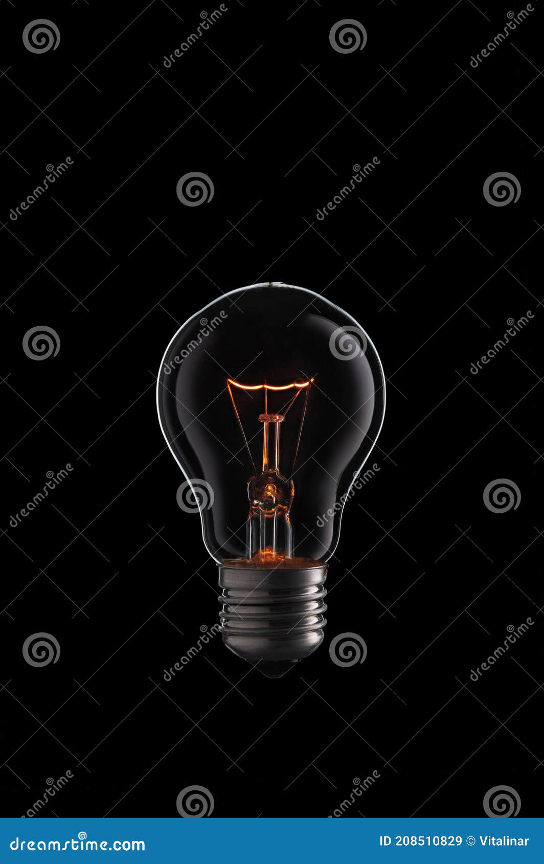 Burning light bulb stock image. Image of glass, conceptual - 208510829