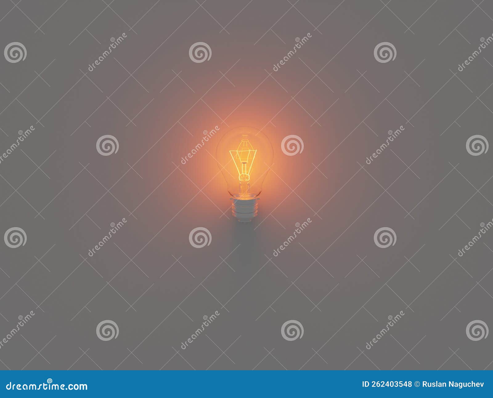 Burning Light Bulb on the Table Stock Illustration - Illustration of ...