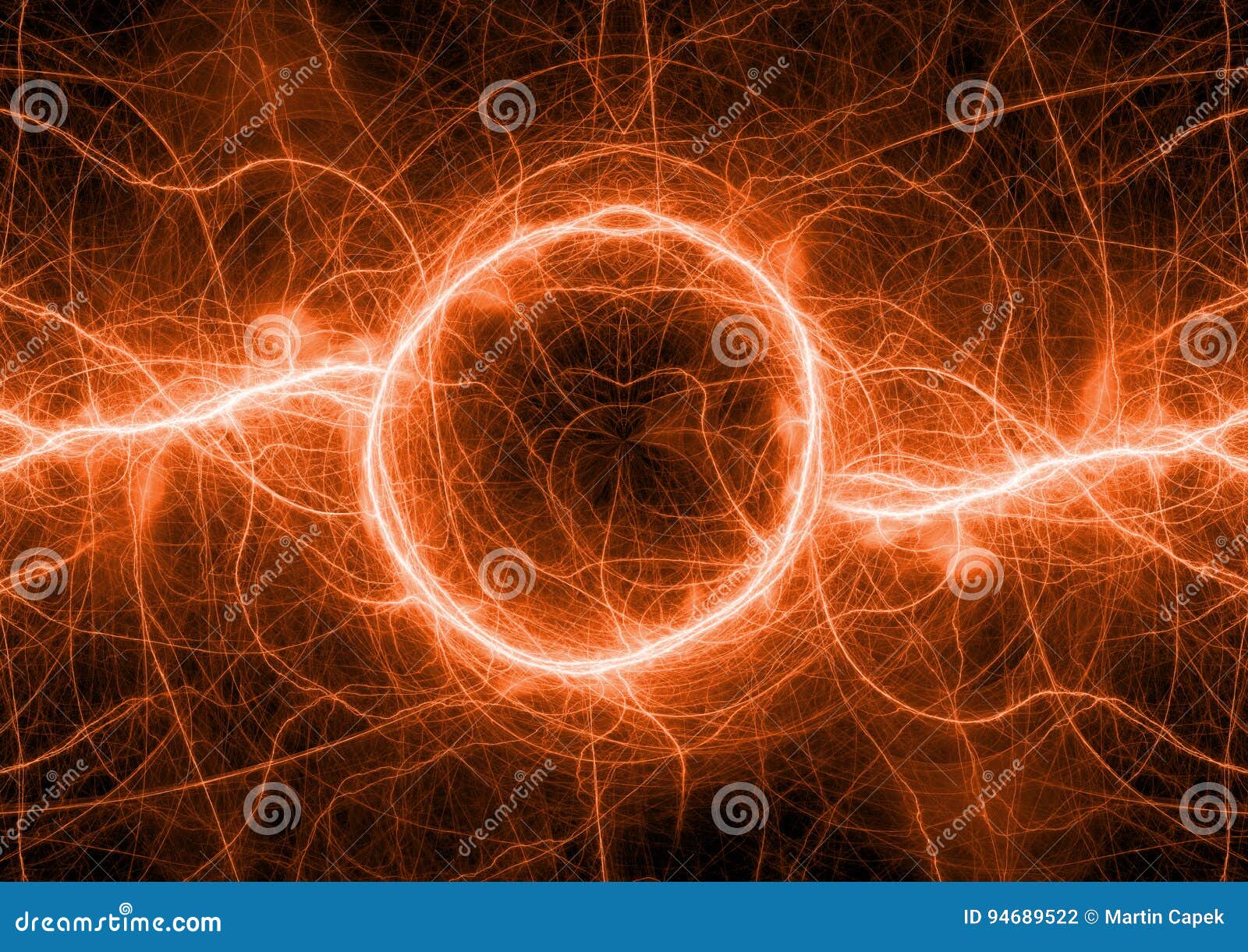 Burning lightning stock illustration. Illustration of coil - 94689522