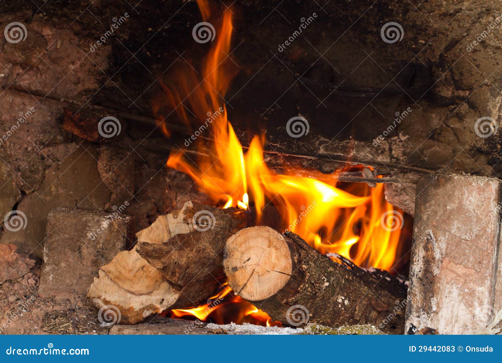 Burning log stock image. Image of burn, boil, kitchen - 29442083