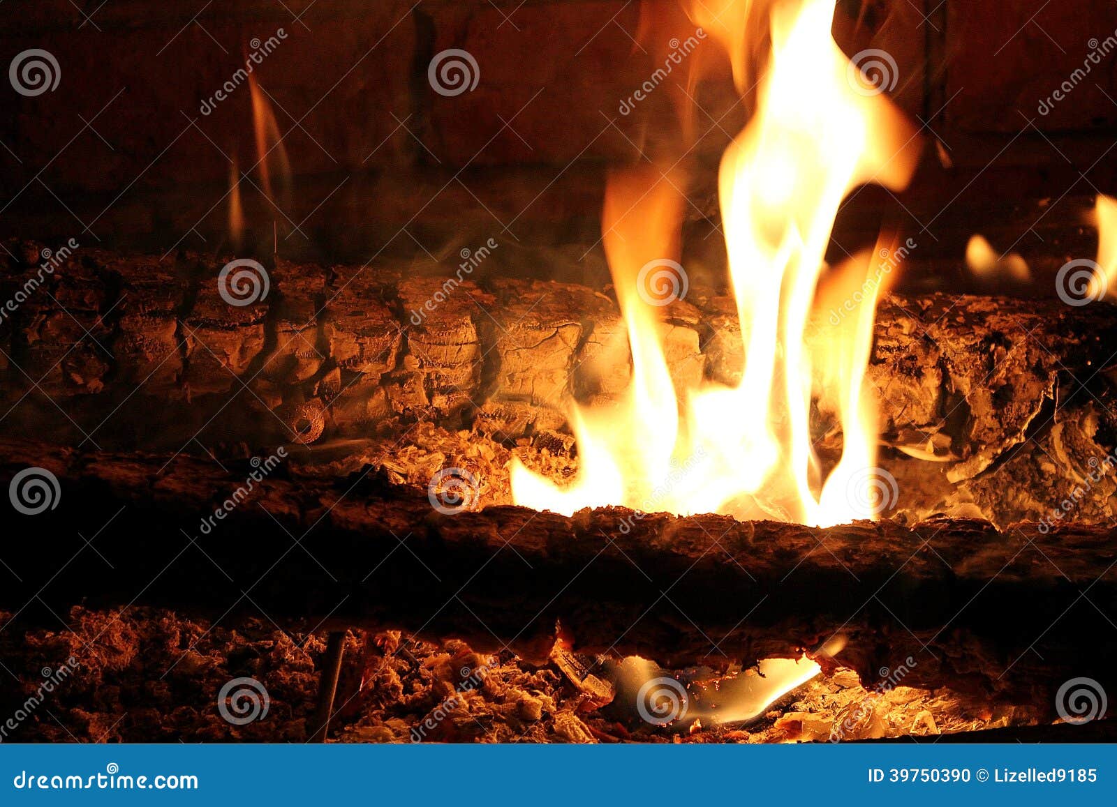 Burning Log in Hot Fire and Flames Stock Photo - Image of blaze ...