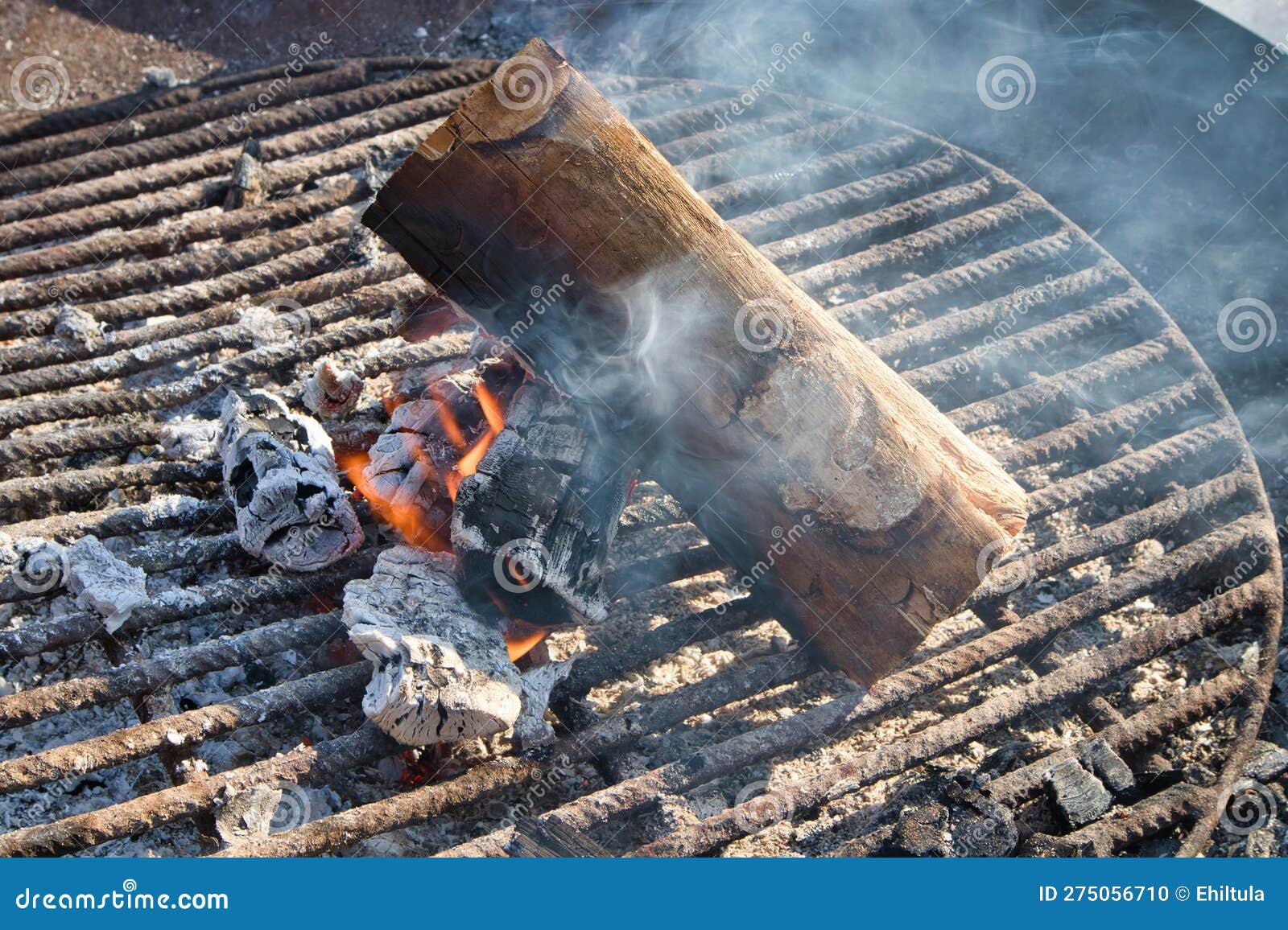 Burning Logs in a Camping Site Campfire Stock Photo - Image of outside ...