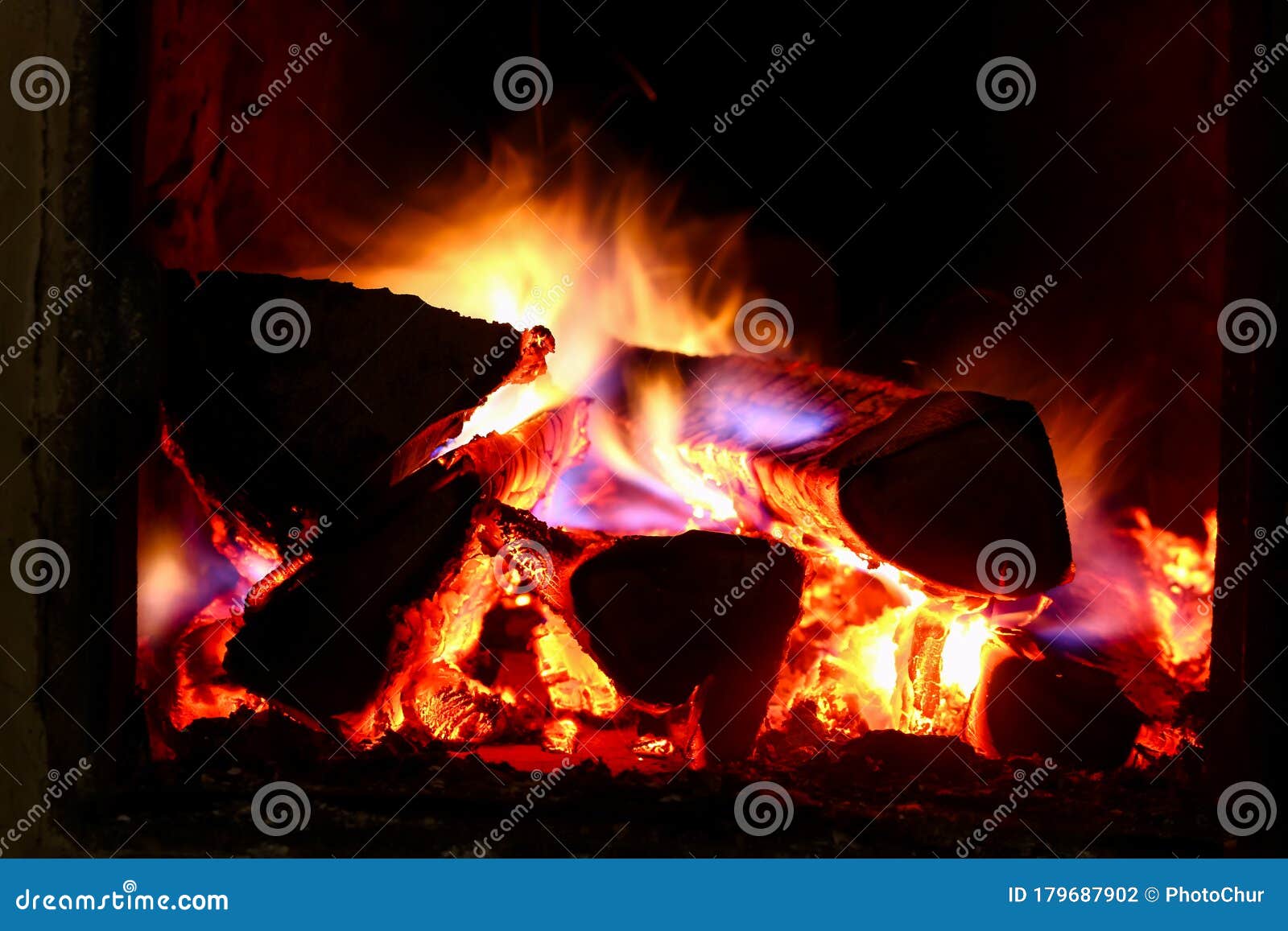 Burning Logs Inside the Oven Stock Photo - Image of orange, flame ...