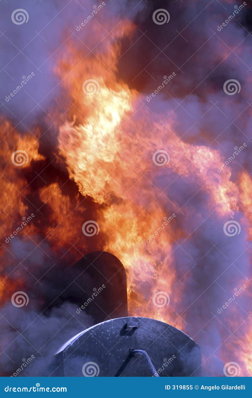 Burning machine stock image. Image of smog, flame, prevention - 319855
