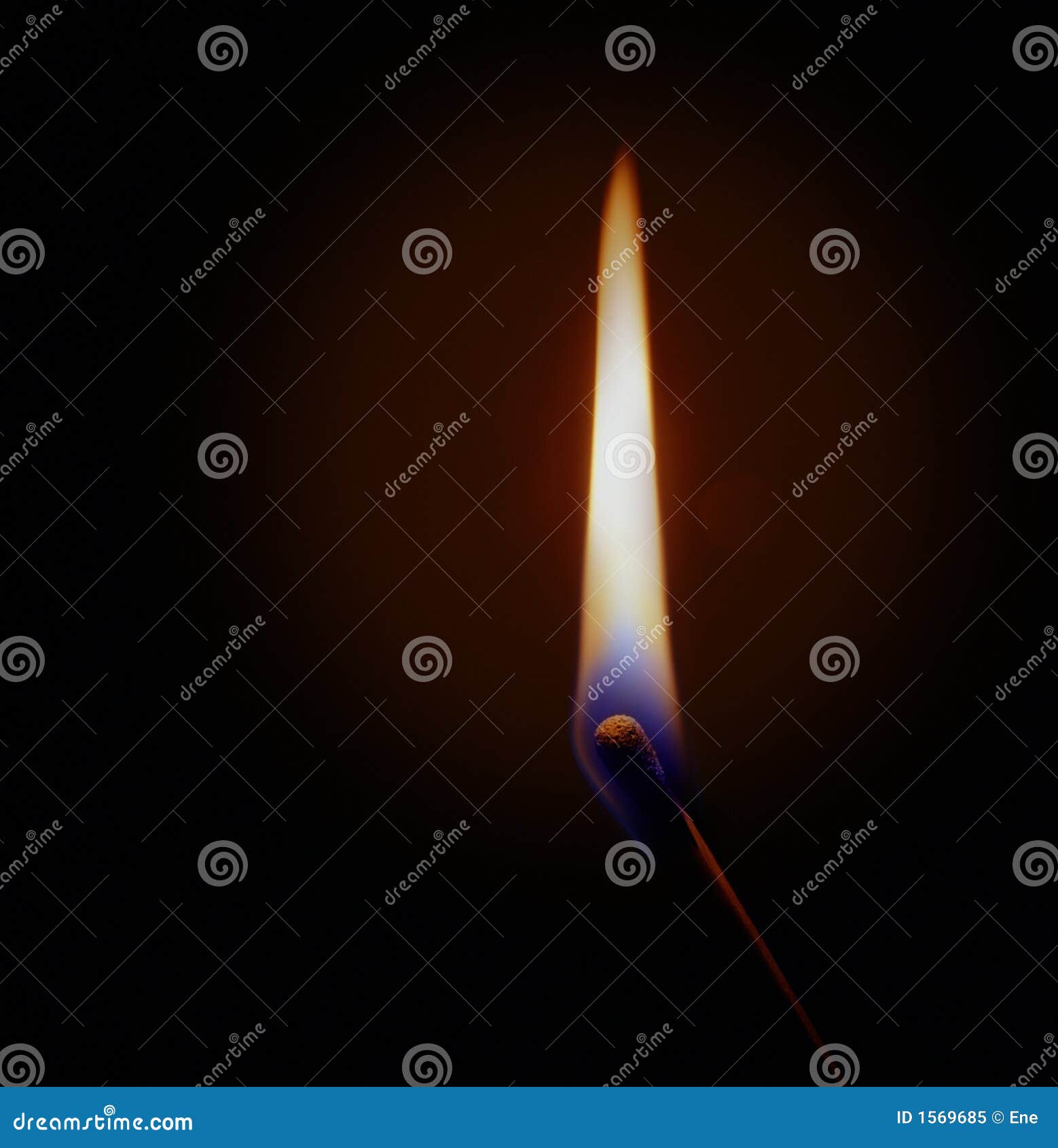 Burning Match Against Background Blue Flame Burning Burner Stock ...