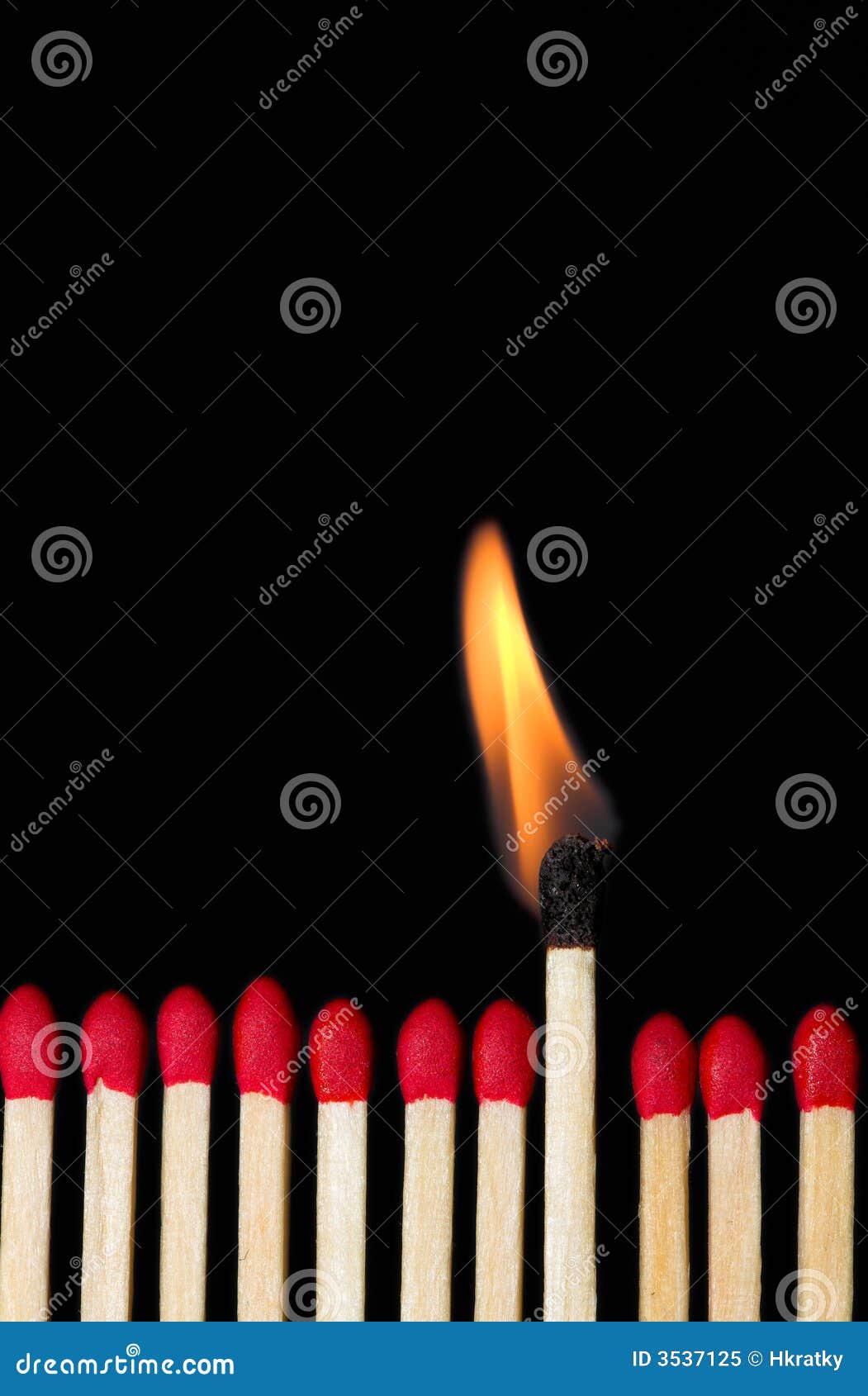 Burning match stock image. Image of ignite, group, single - 3537125