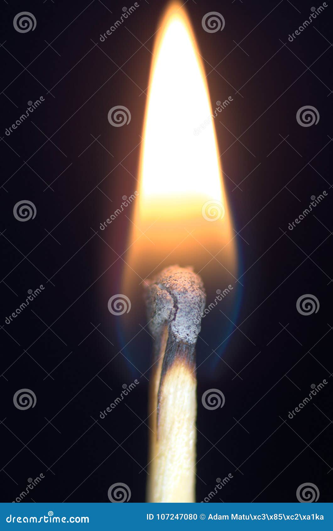 Burning Match stock photo. Image of heat, dark, beginnings - 107247080