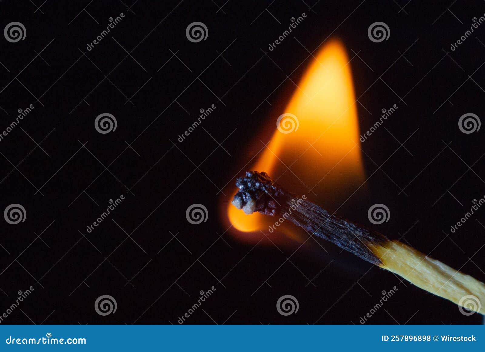Burning Match on a Black Background Stock Photo - Image of fire ...