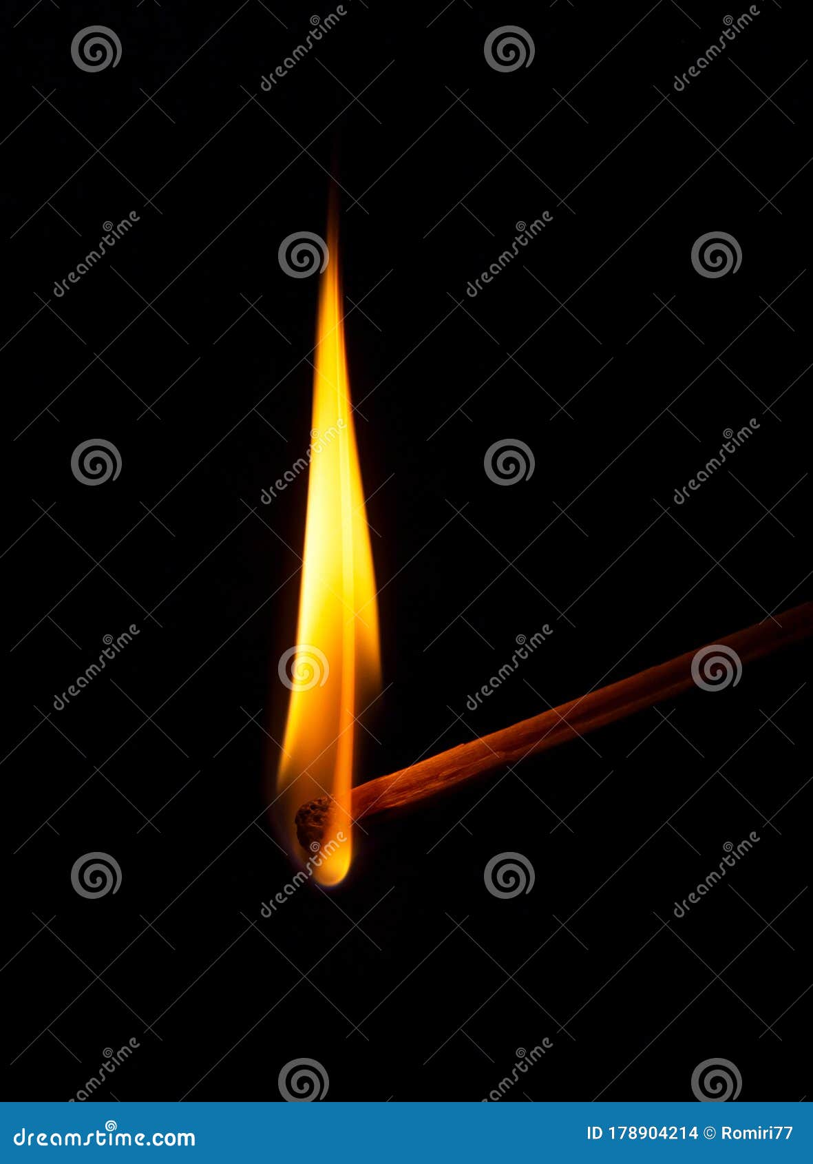 Burning Match. Closeup of Burning Match. Fire Flame Stock Photo - Image ...