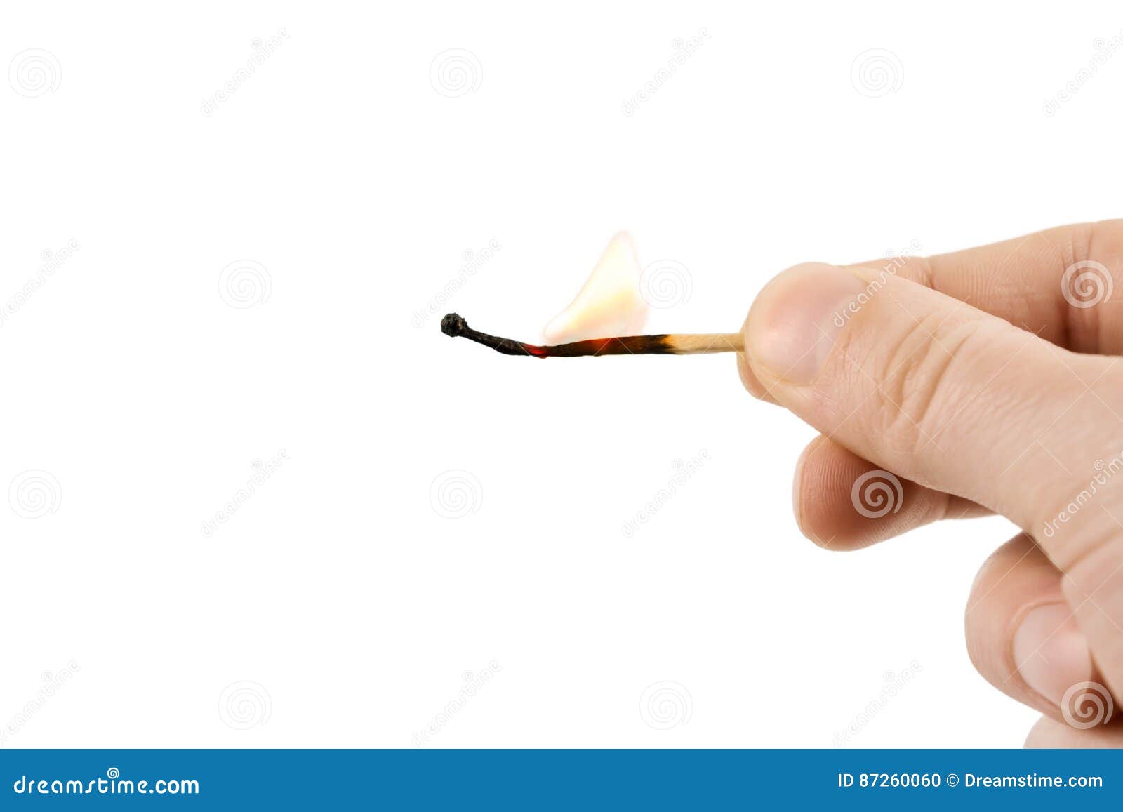 Burning match in the hand stock photo. Image of matches - 87260060
