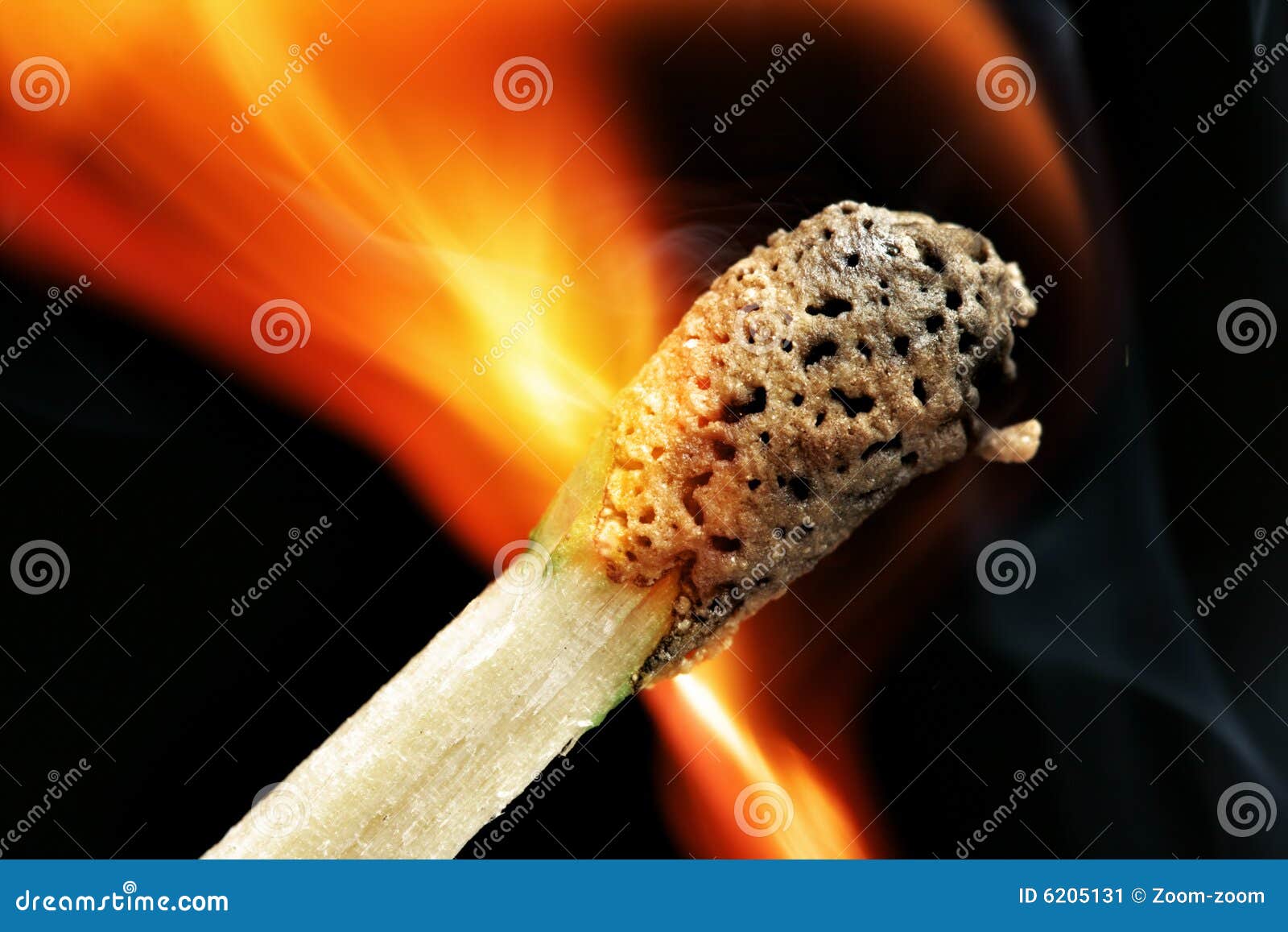 Burning match macro stock image. Image of arson, heat - 6205131