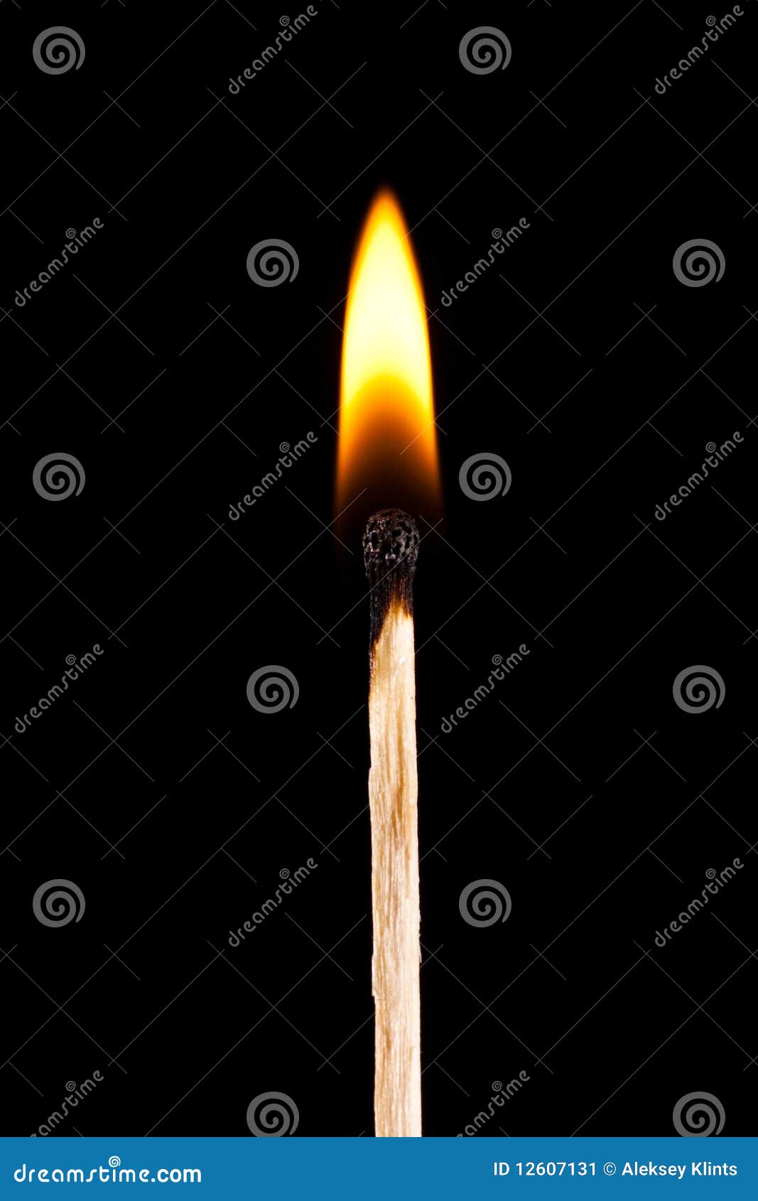 Burning matchstick stock image. Image of single, wooden - 12607131
