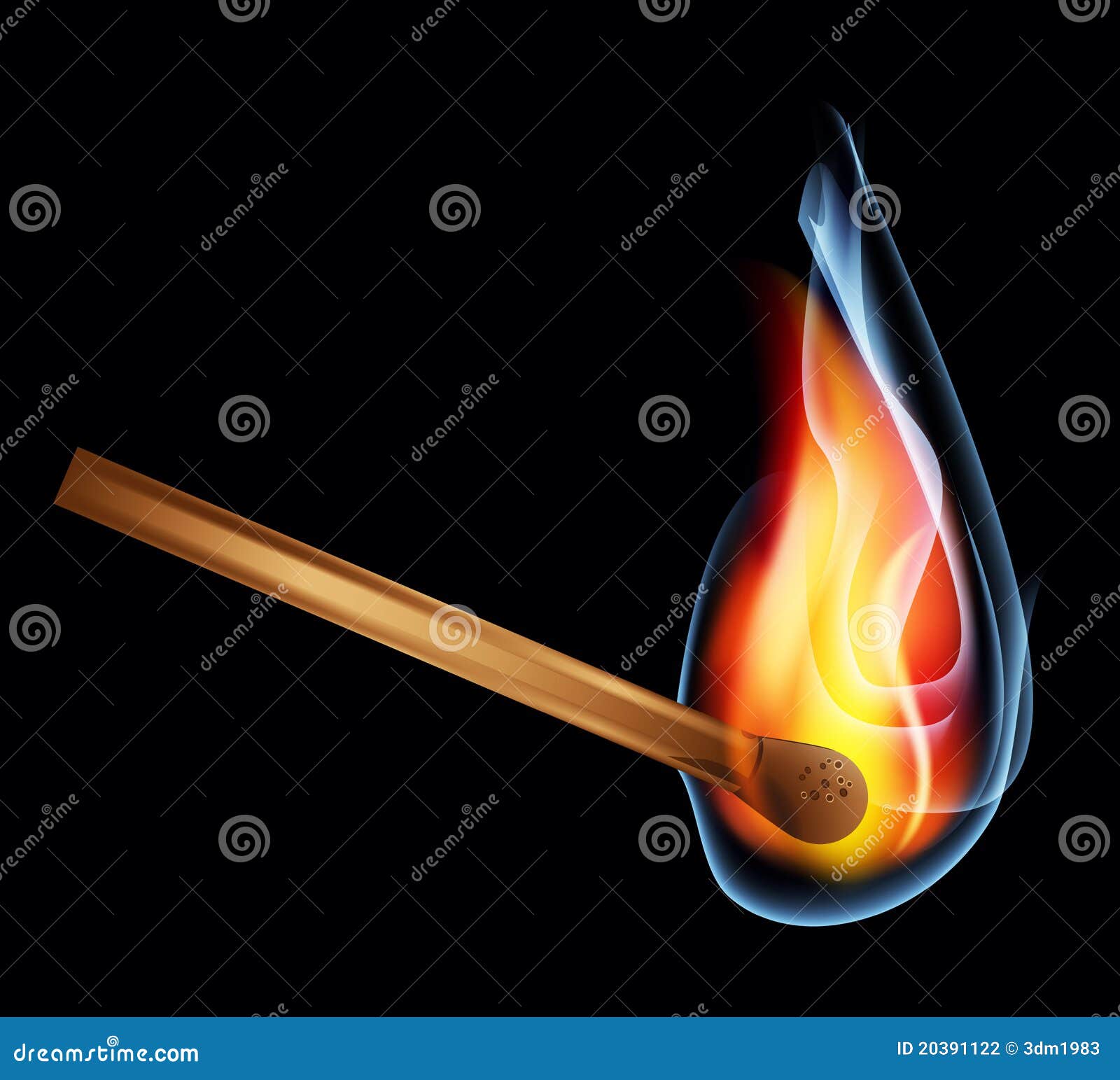 Burning Matchstick - Vector Illustration | CartoonDealer.com #242491051