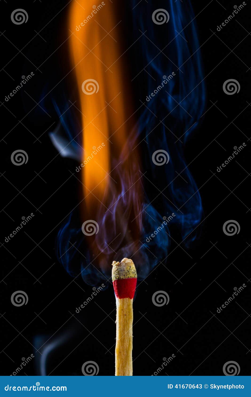 Burning matchstick stock image. Image of dark, orange - 41670643
