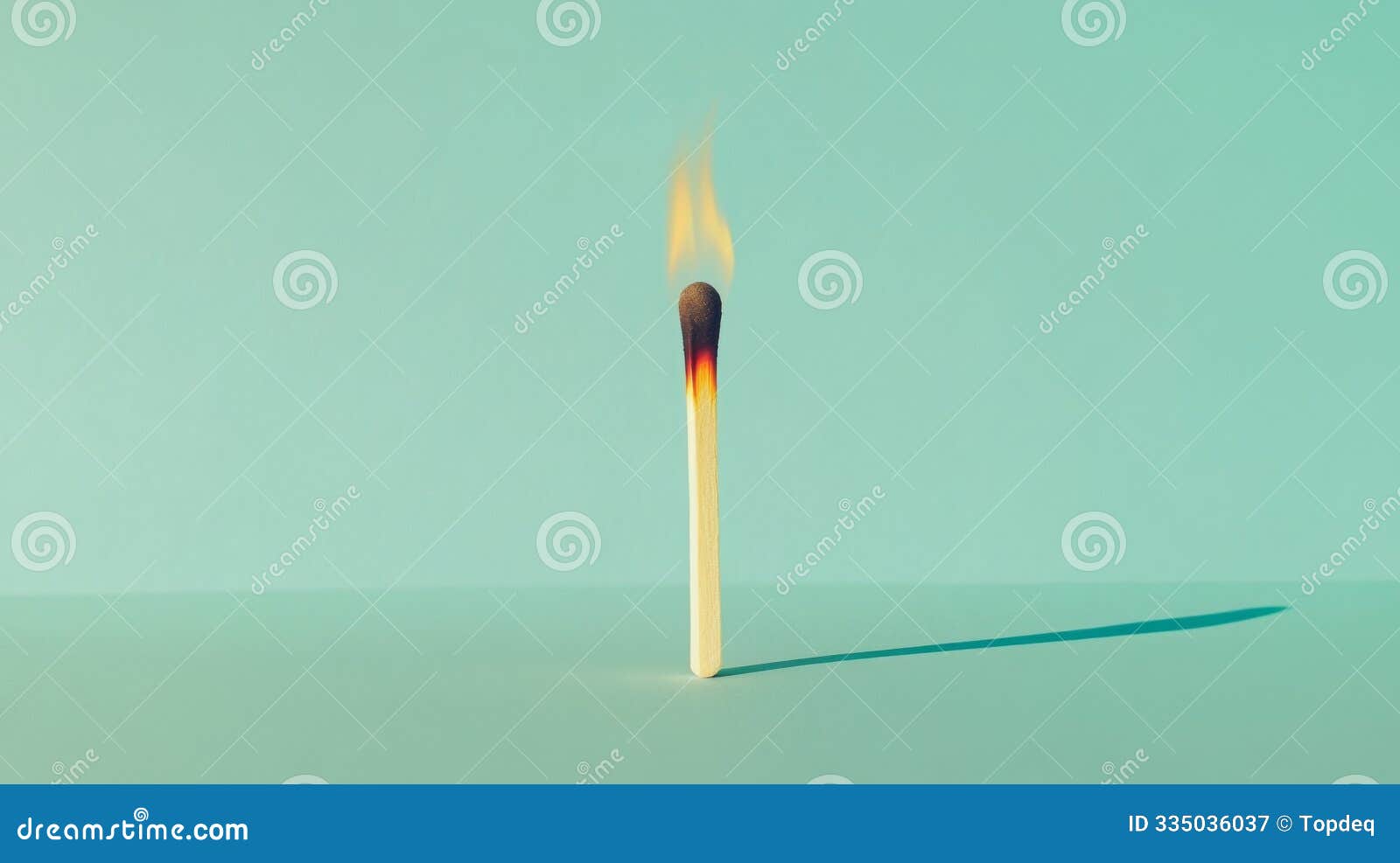 Burning Matchstick Painting Representing Hope And New Beginnings Stock ...