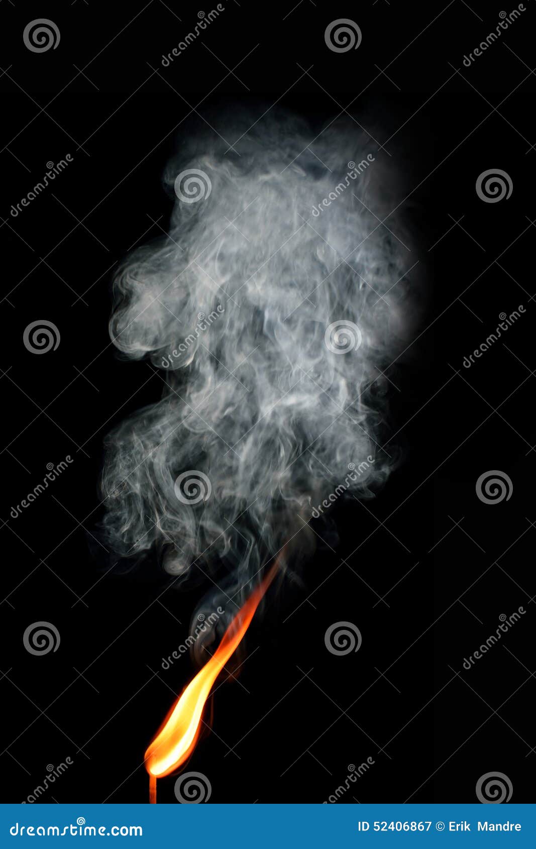 Burning Matchstick with Smoke Stock Image - Image of motion, dark: 52406867