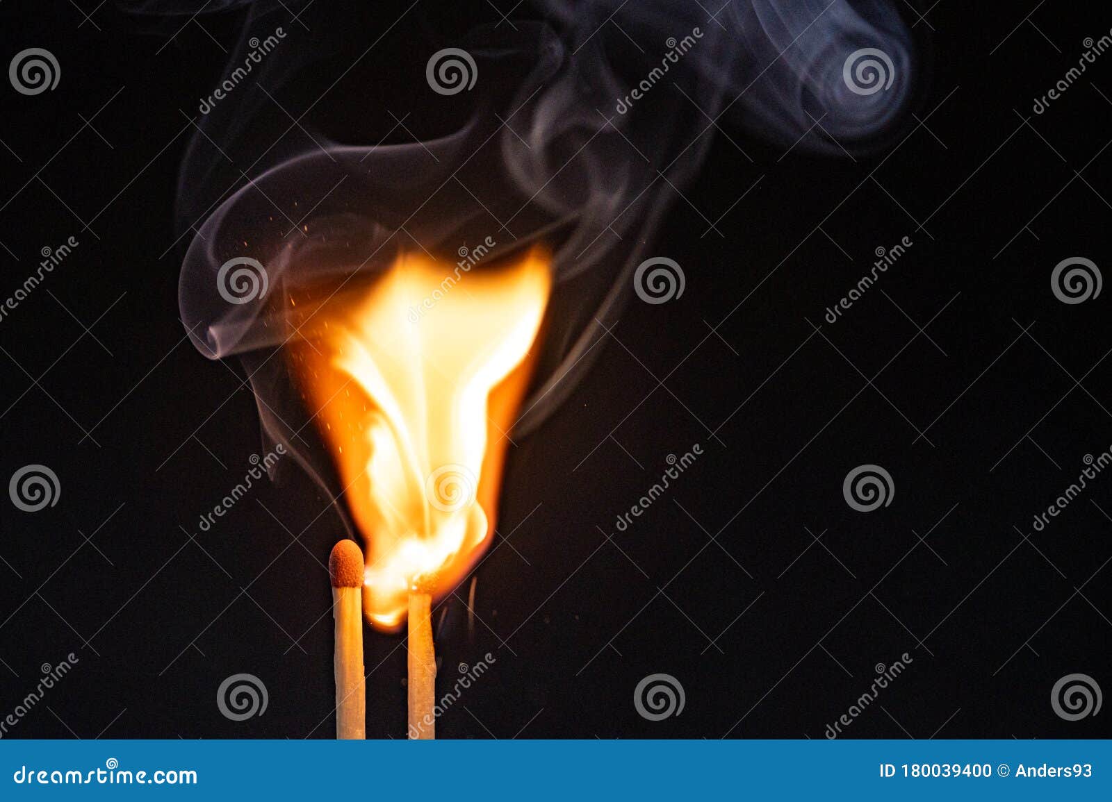Burning matchsticks stock photo. Image of heat, group - 180039400