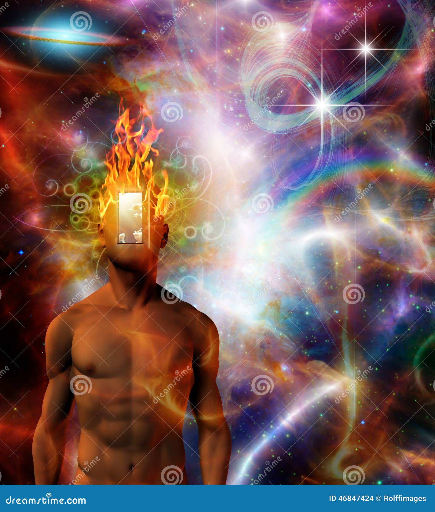 Burning mind stock illustration. Illustration of beautiful - 46847424