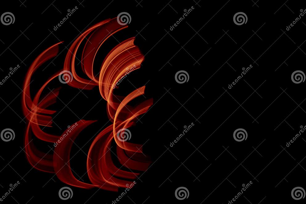 Burning in Motion. Lines of Fire in the Dark Stock Photo - Image of ...