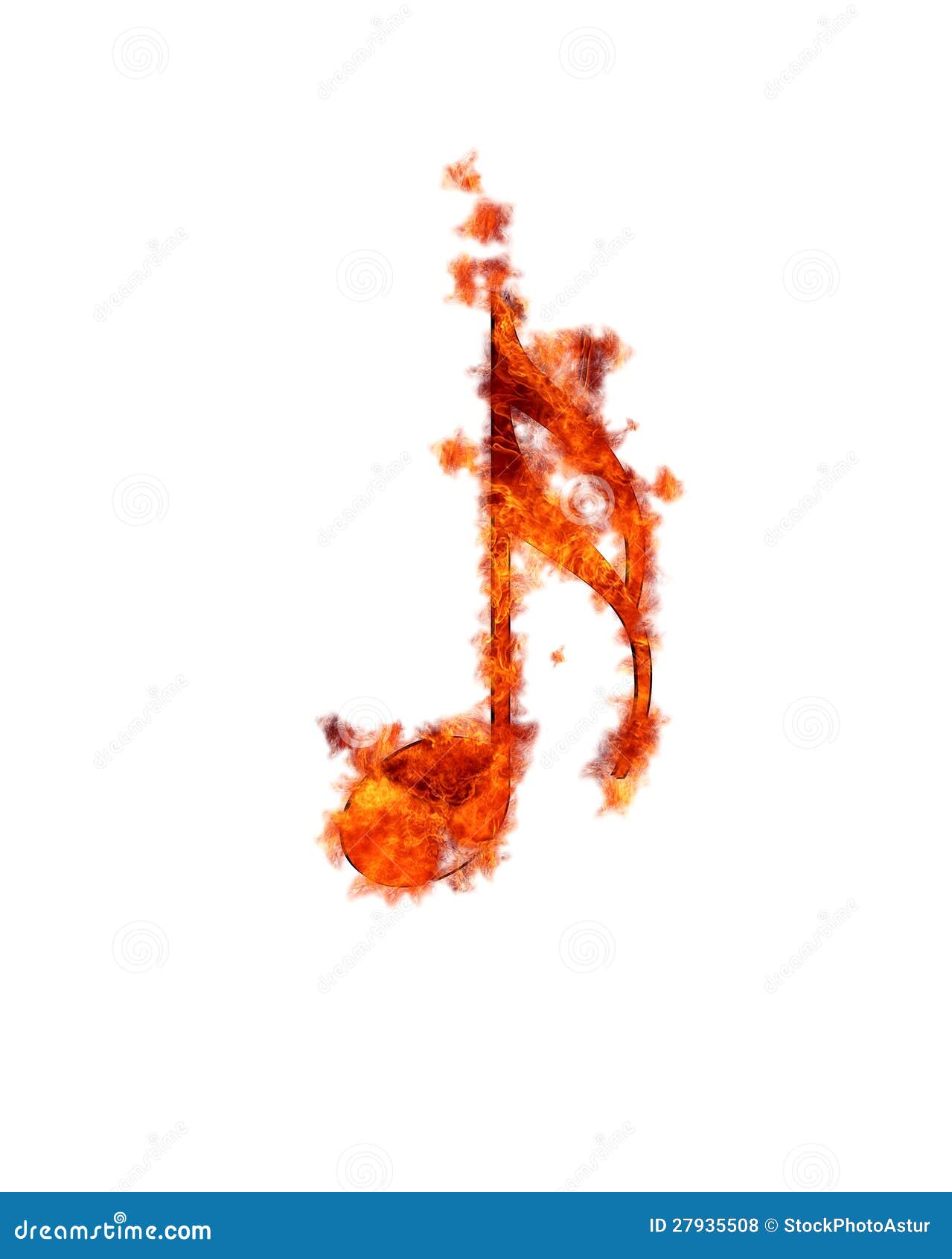 Burning musical note. stock illustration. Illustration of concept ...