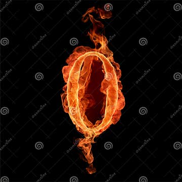 Burning number 0 stock illustration. Illustration of conceptual - 4108934