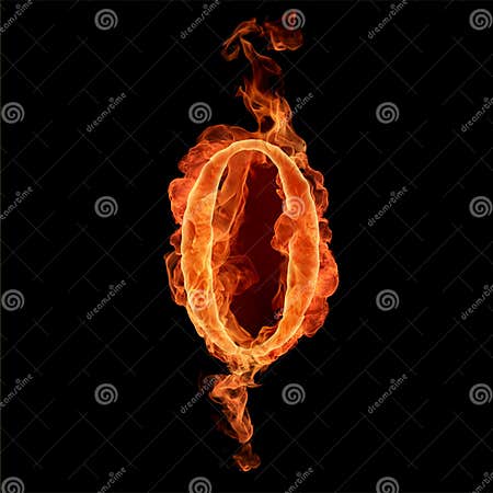 Burning number 0 stock illustration. Illustration of conceptual - 4108934