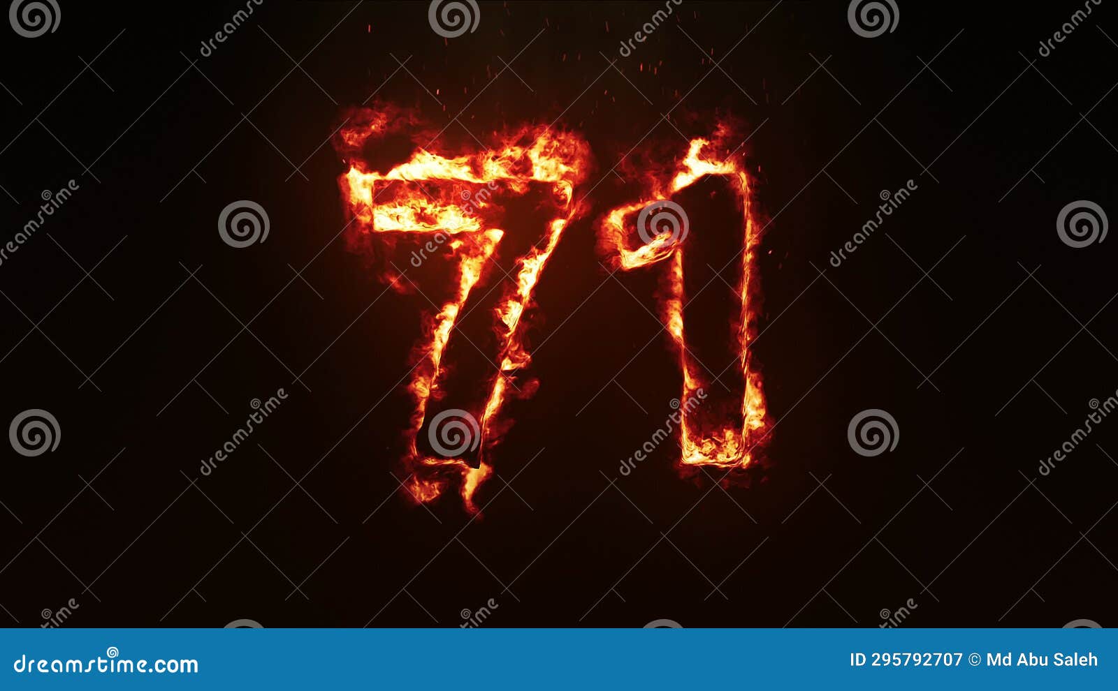 Burning Number 71. Fire Number Stock Video - Video of animation ...
