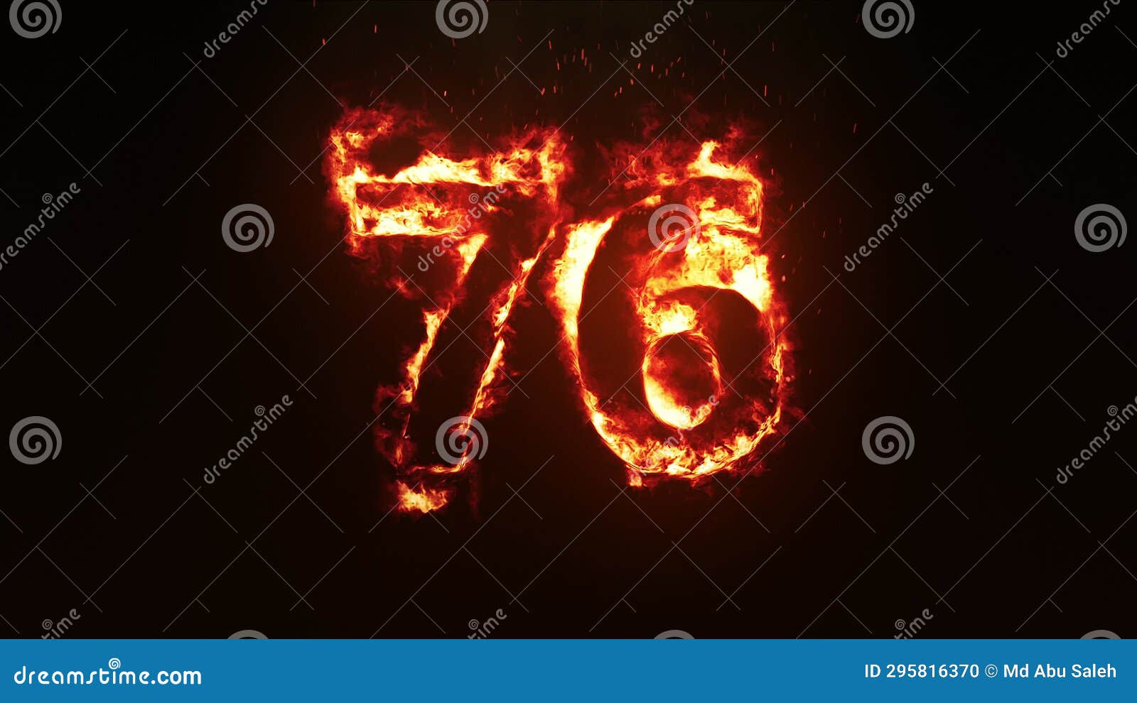 Burning Number 76. Fire Number Stock Footage - Video of heat, ignite: 295816370