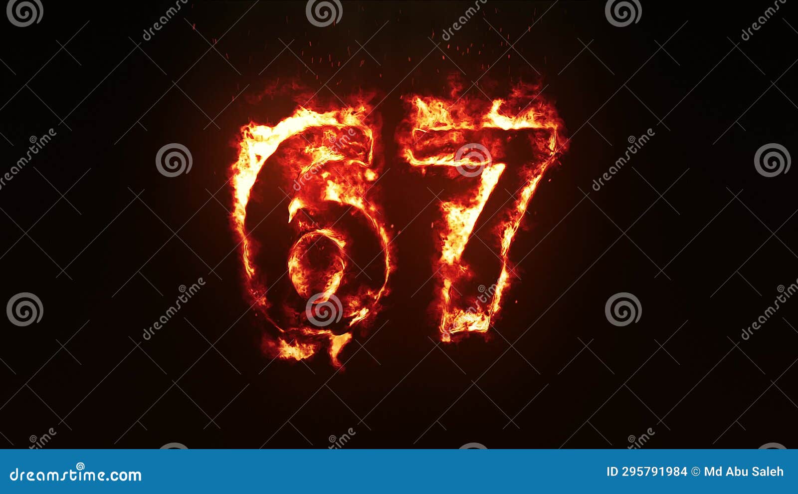 Burning Number 67. Fire Number Stock Footage - Video of flaming, design ...