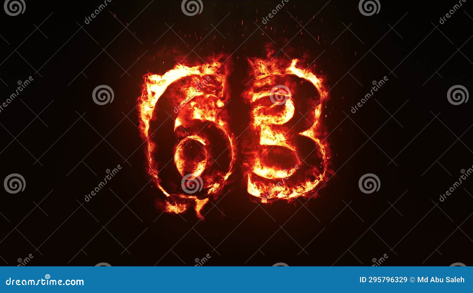 Burning Number 63. Fire Number Stock Video - Video of number, flammable ...