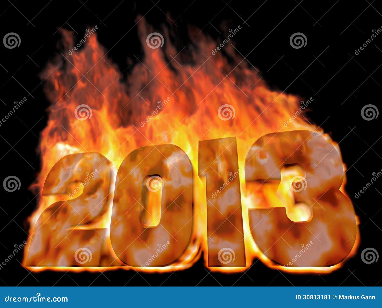 Burning number 2013 stock illustration. Illustration of light - 30813181
