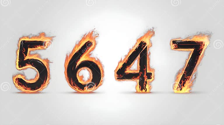 Burning Numbers 5647 Fiery Digit Font Flaming Numbers Hot Number Design ... Burning Numbers 5647 Fiery Digit Font Flaming Numbers Hot Number Design ...