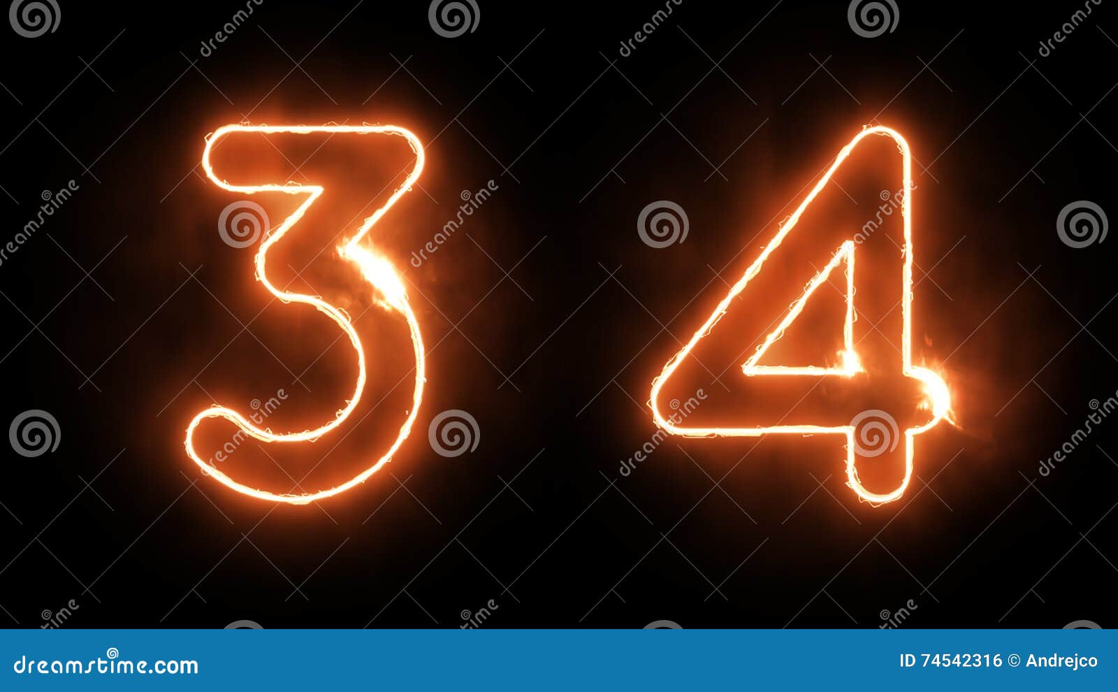 Burning Numbers stock illustration. Illustration of black - 74542316