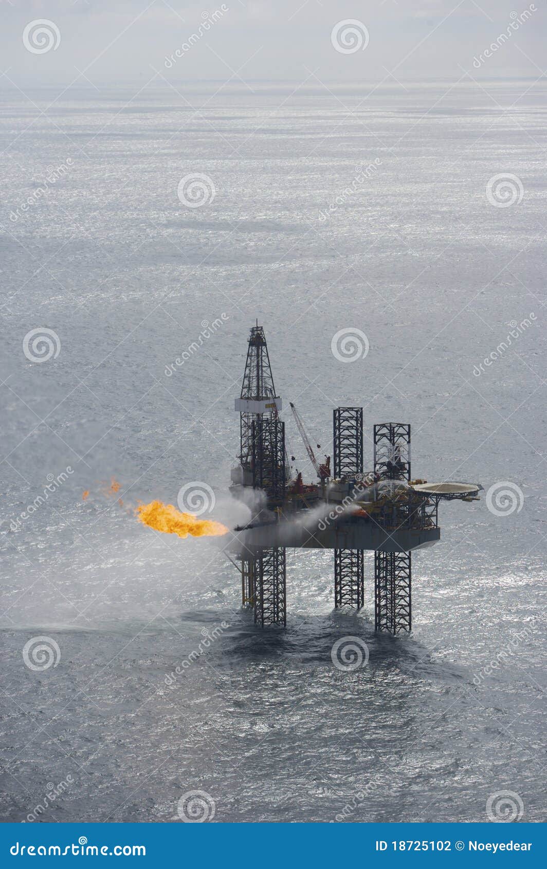 Burning off gas on a rig stock photo. Image of warming - 18725102