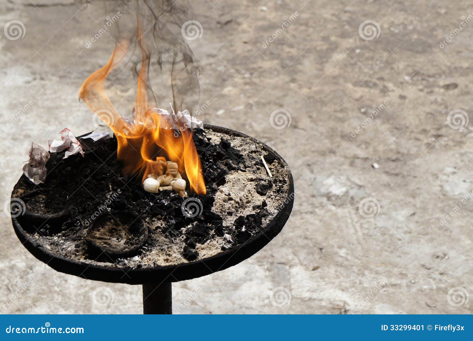 Burning of Offerings stock image. Image of burning, hindu - 33299401
