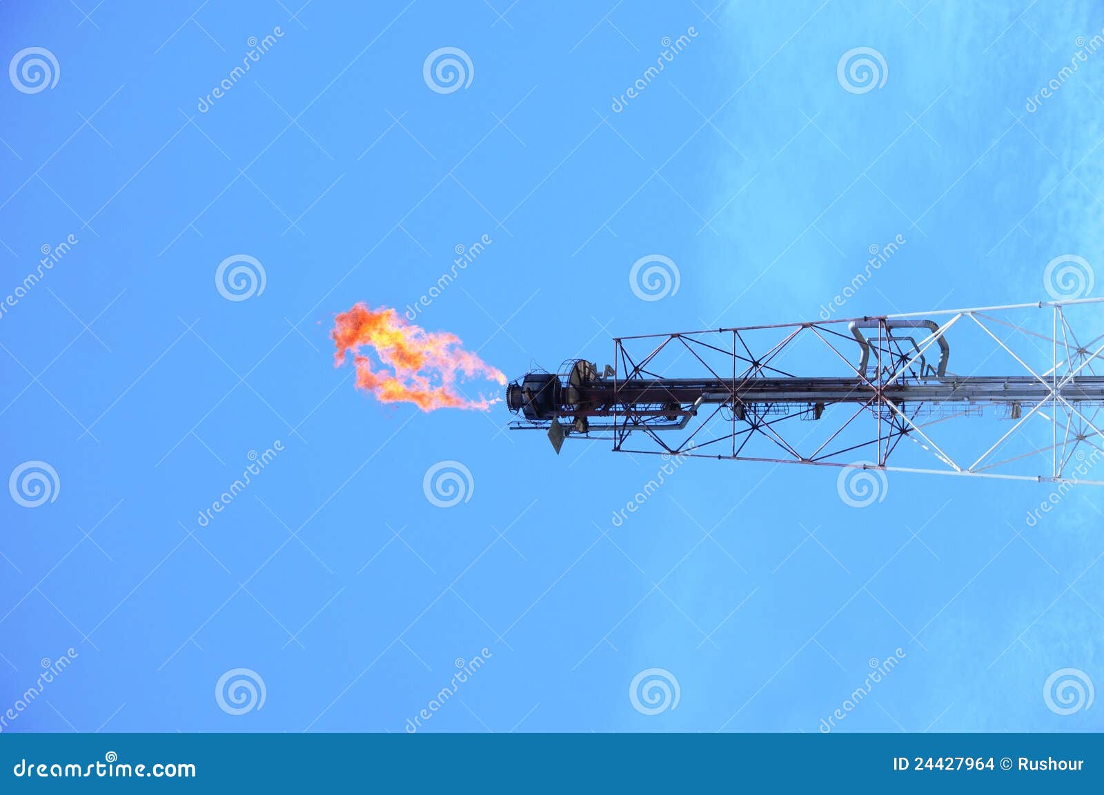 Burning Oil Gas Flare stock photo. Image of burning, power - 24427964