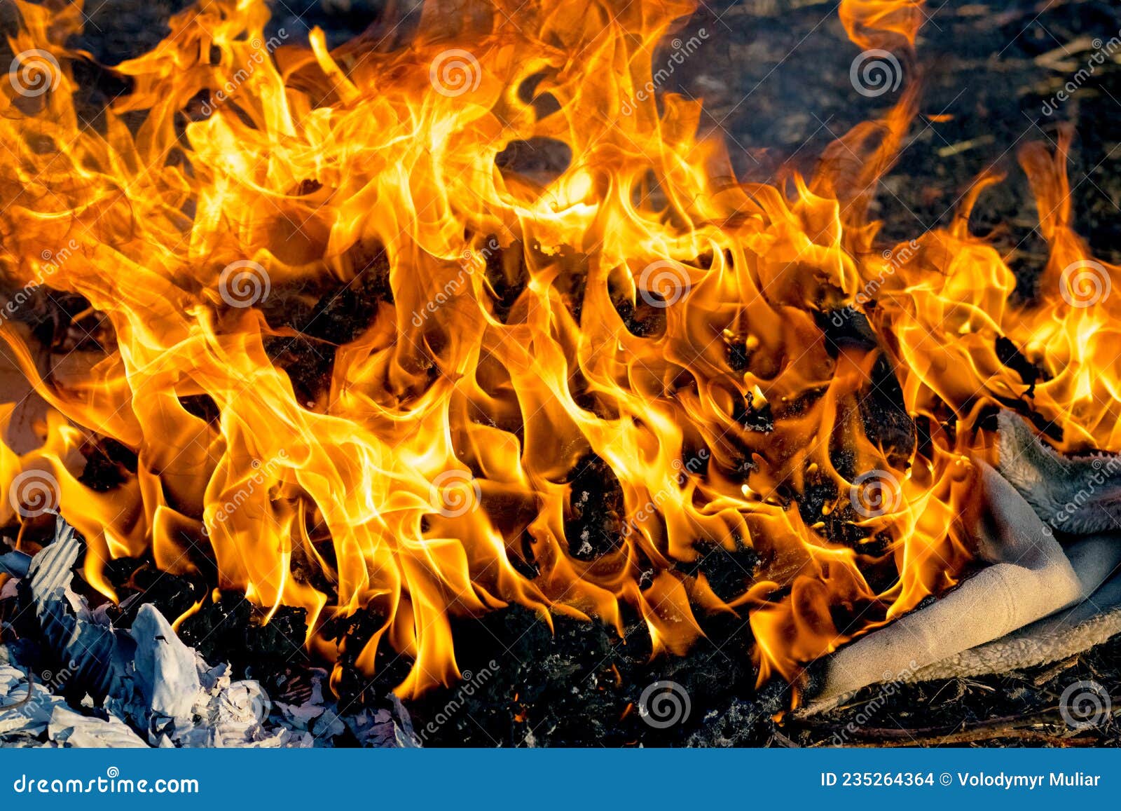 Burning Old Clothes after an Infectious Disease Stock Photo - Image of ...