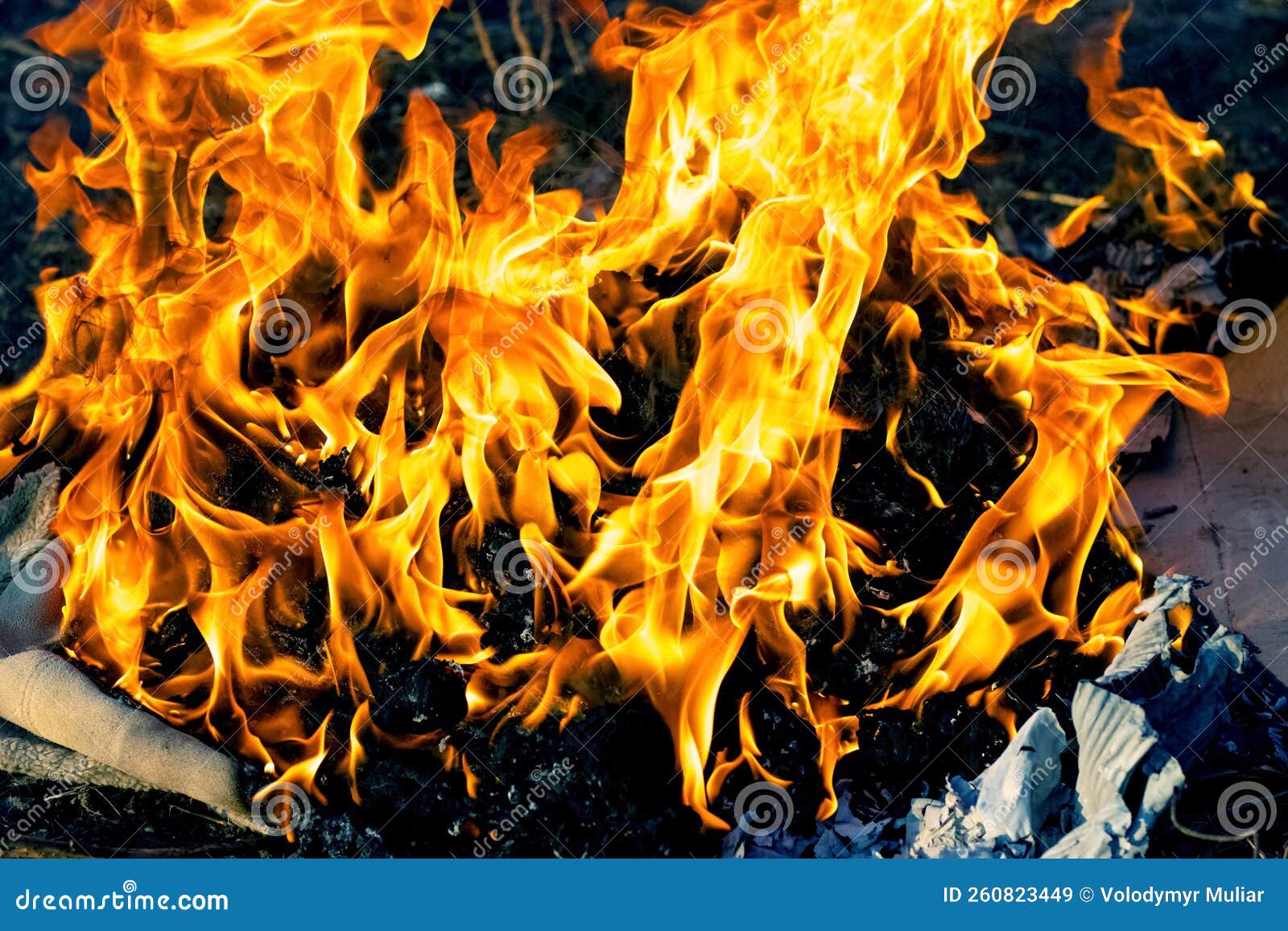 Burning Old Clothes after an Infectious Disease Stock Image - Image of ...