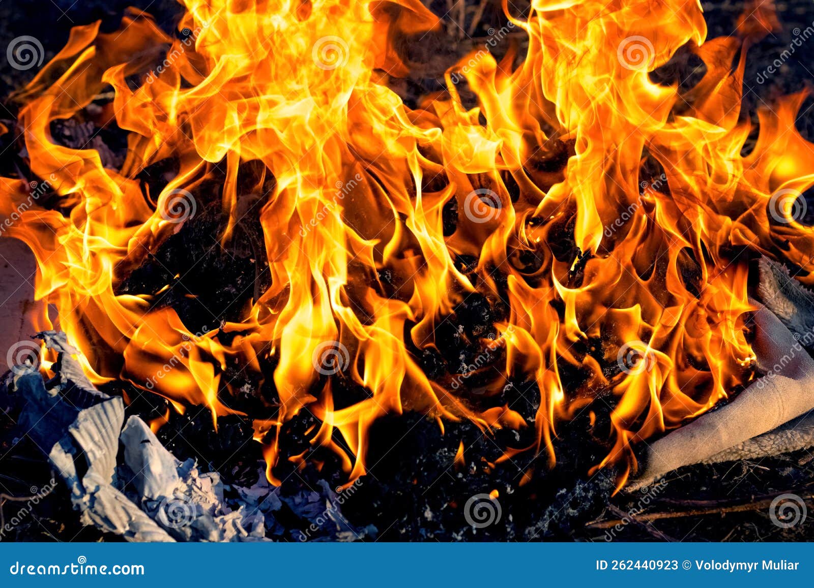Burning Old Clothes after an Infectious Disease Stock Image - Image of ...