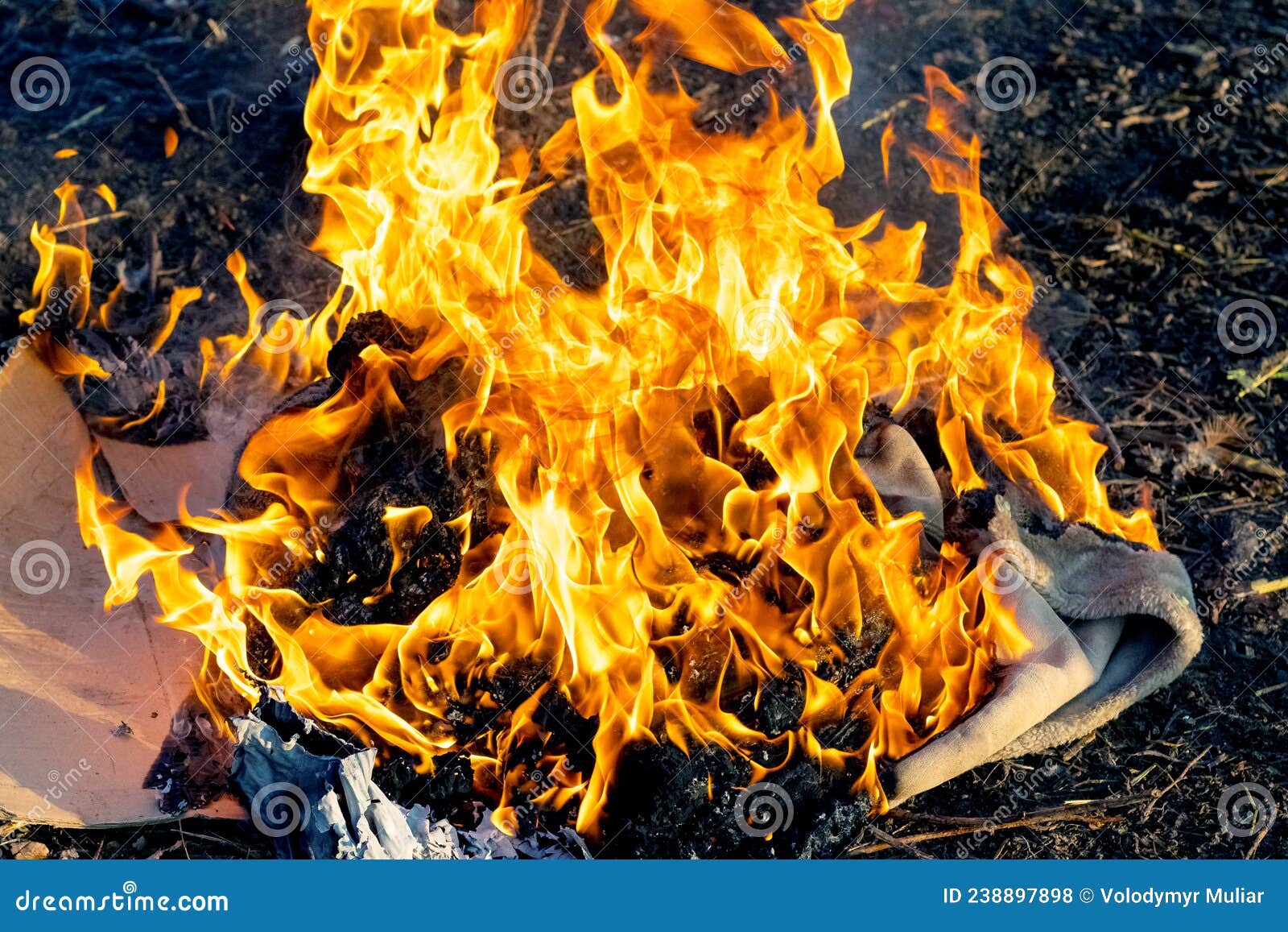 Burning Old Clothes after an Infectious Disease Stock Photo - Image of ...