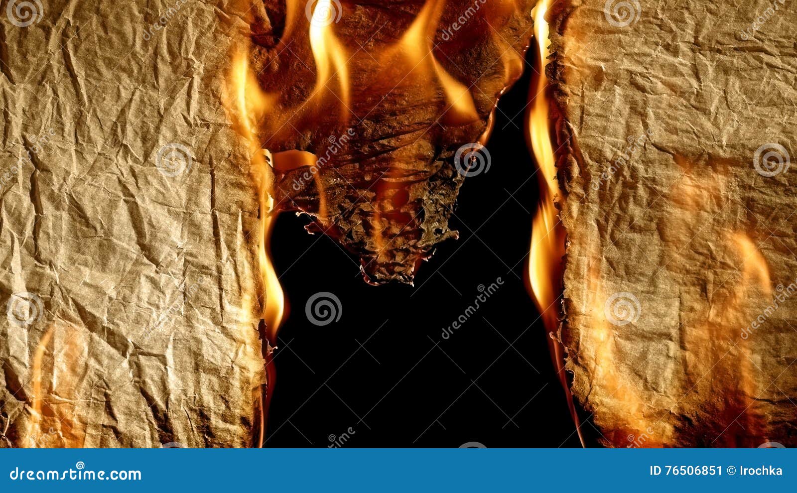 Burning old paper. stock illustration. Illustration of burned - 76506851