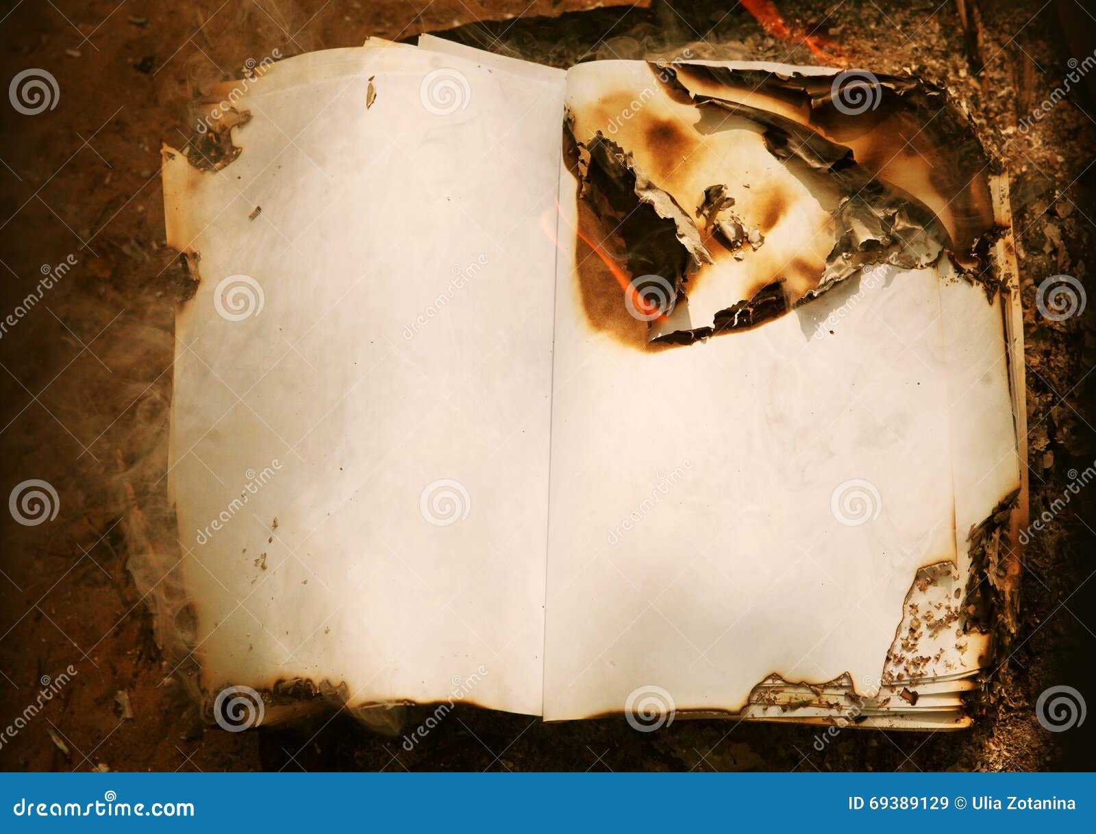 Burning Old Paper, Vintage Paper Stock Image - Image of paper, heat ...